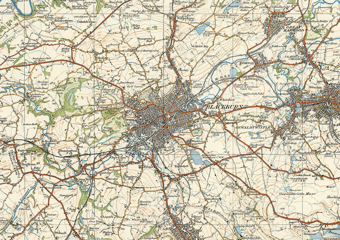 Town Environs Maps, 1920's – Old Map Downloads
