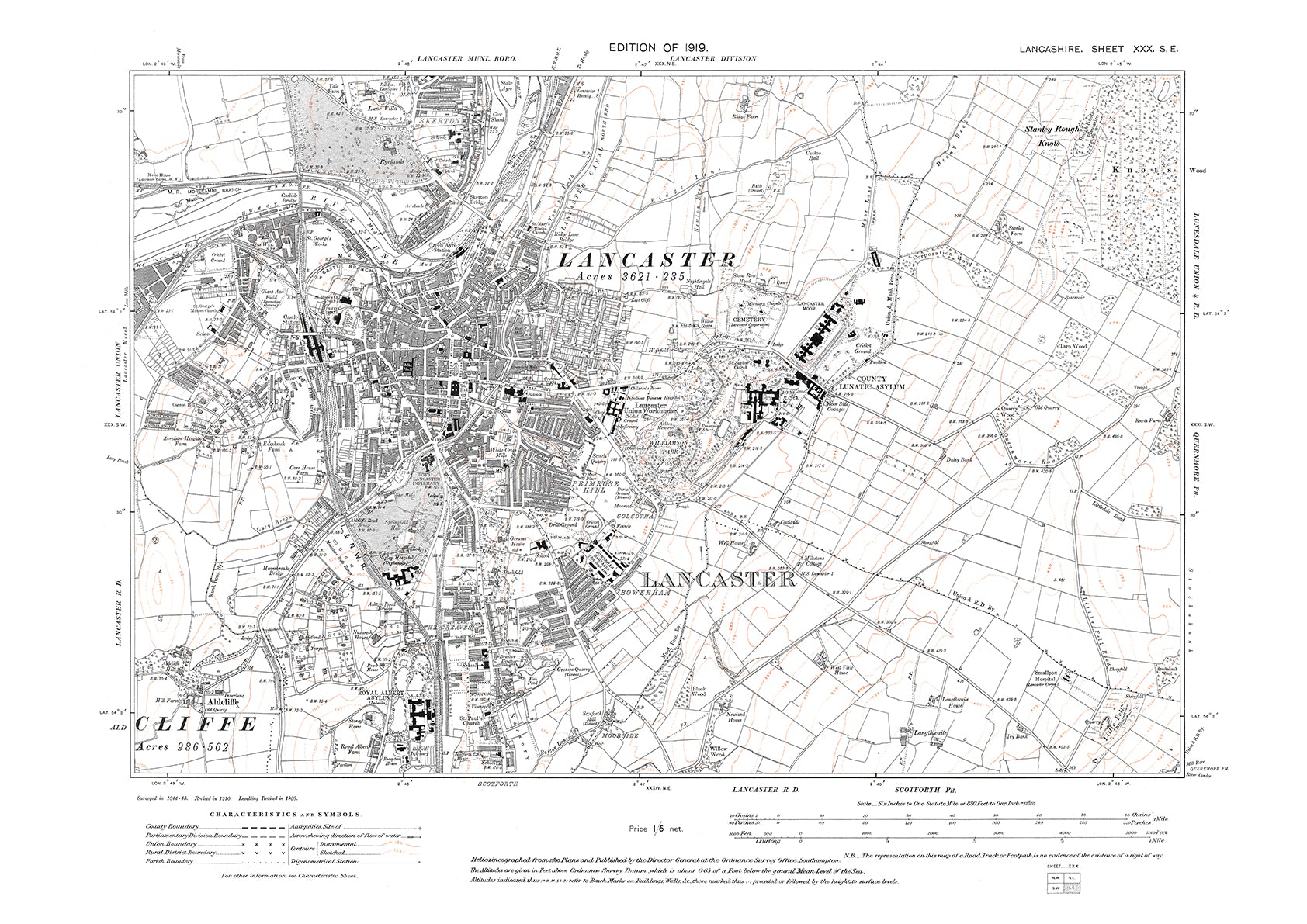 Lancashire - Old Ordnance Survey maps, 1:10560 scale (6inch to the mil ...