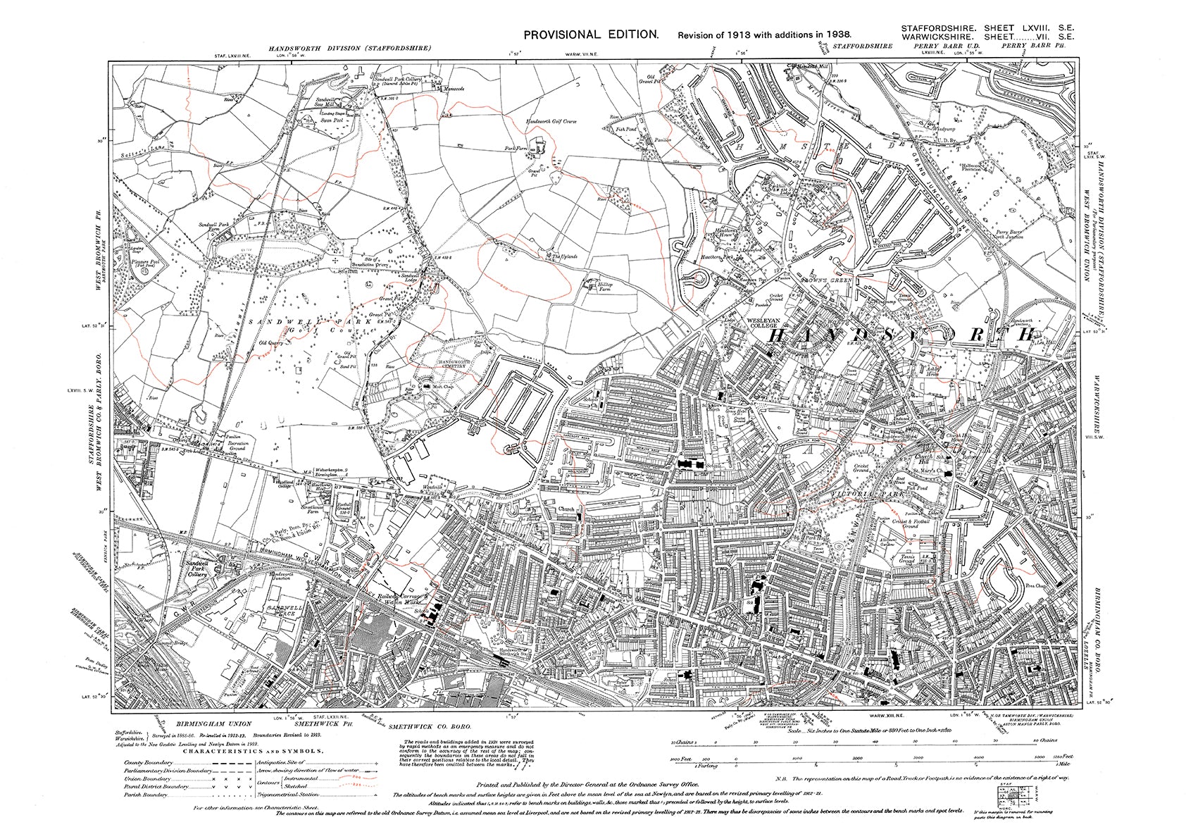 Warwickshire - Old Ordnance Survey maps, 1:10560 scale (6inch to the m ...