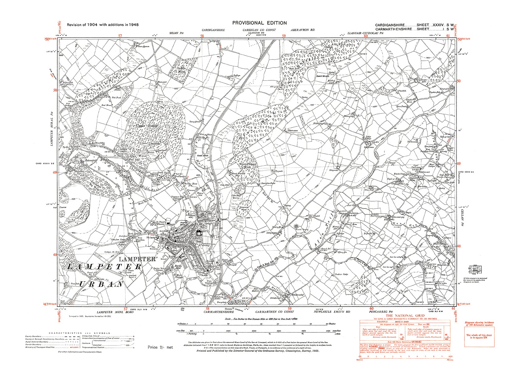 Cardiganshire - Old Ordnance Survey maps, 1:10560 scale (6inch to the ...