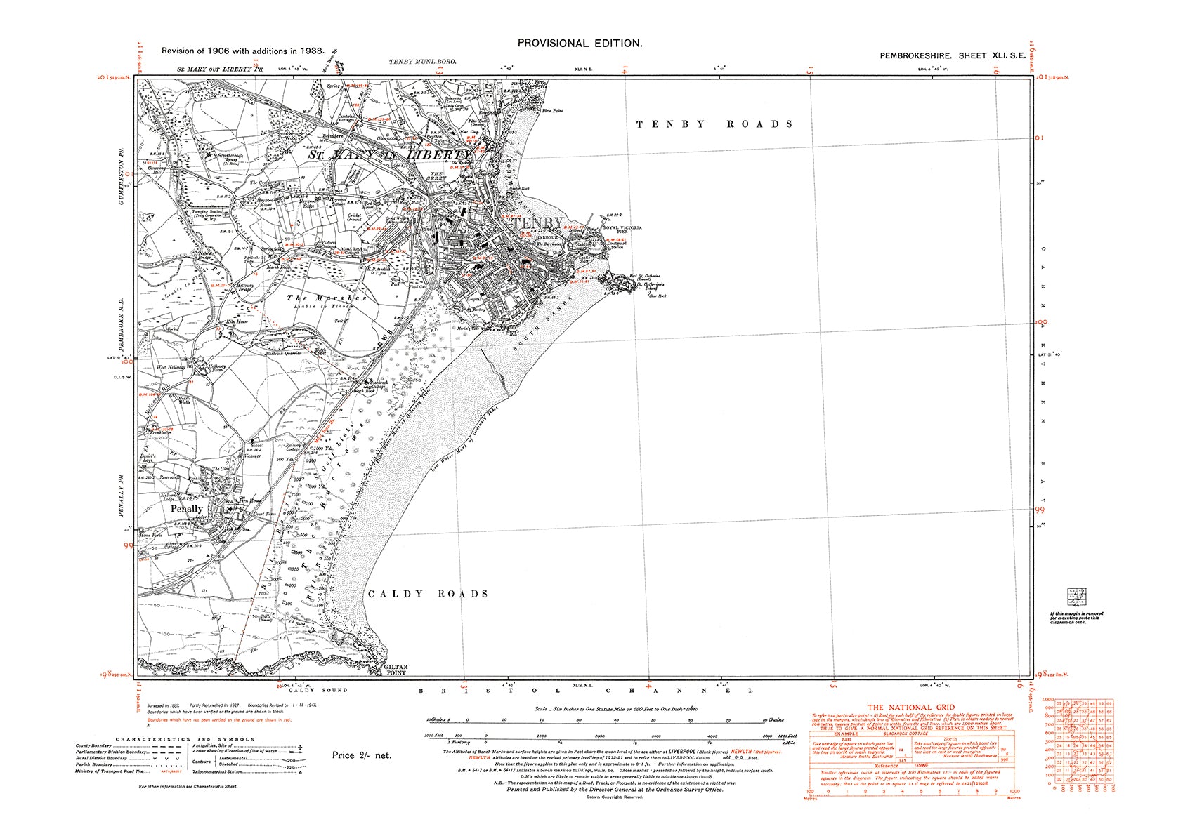 Pembrokeshire - Old Ordnance Survey maps, 1:10560 scale (6inch to the ...