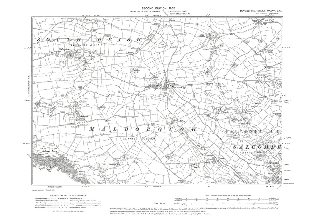 Devon - Old Ordnance Survey maps, 1:10560 scale (6inch to the mile ...