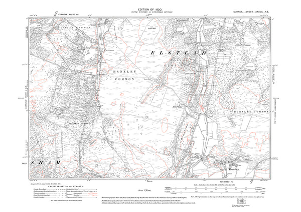 Thursley, Hankley Common, Elstead old map Surrey 1920: 37NE – Old Map ...