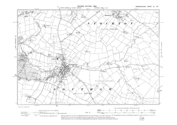 Southam, Stockton, old map Warwickshire 1906: 40NE – Old Map Downloads