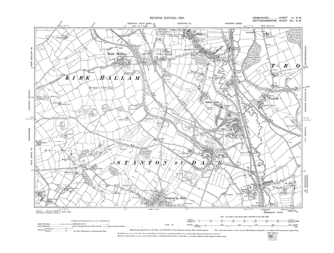 Derbyshire - Old Ordnance Survey maps, 1:10560 scale (6inch to the mil ...