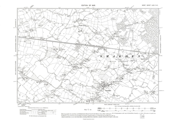 Smarden, old map Kent 1909: 63NE – Old Map Downloads