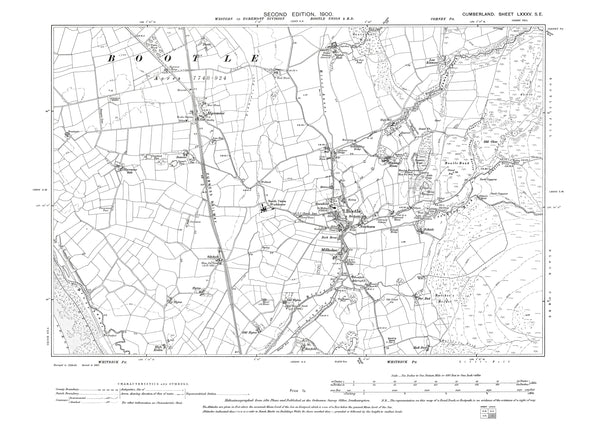 Old OS map dated 1900, showing Bootle in Cumberland - 85SE – Old Map ...