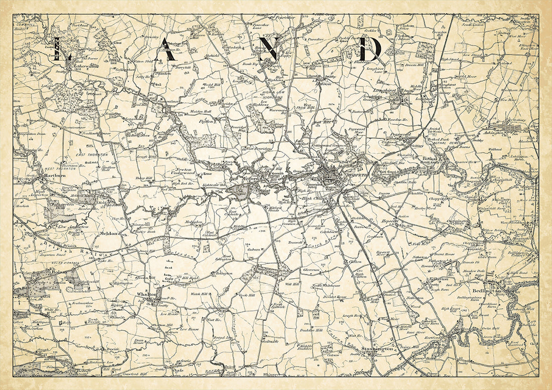 Morpeth in 1898, showing the town and the surrounding area – Old Map ...