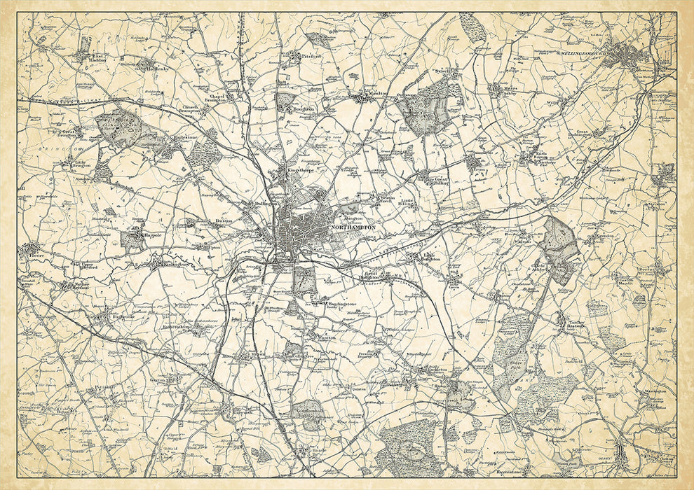 Northampton in 1898, showing the town and the surrounding area – Old ...