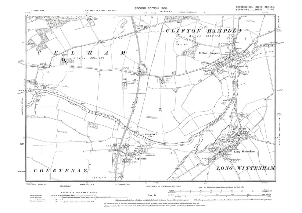 Clifton Hampden, Culham College, Oxfordshire in 1900: 45SE – Old Map ...