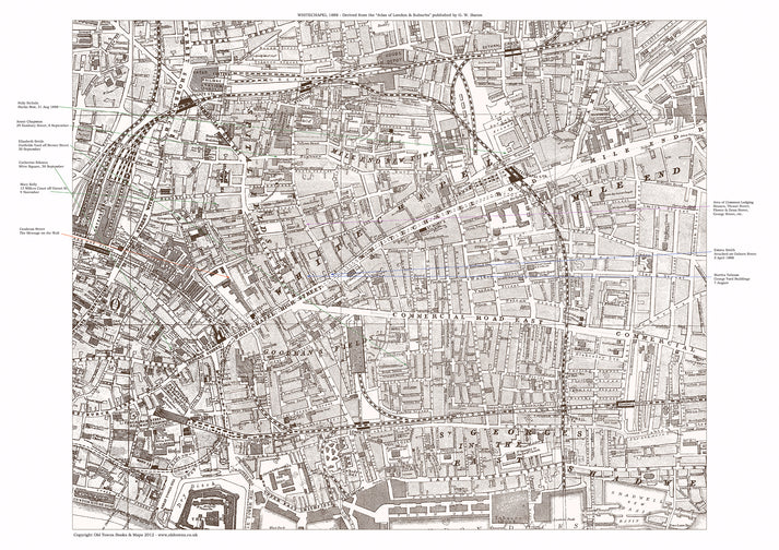 The Jack the Ripper locations map, from original maps dated 1888 – Old ...