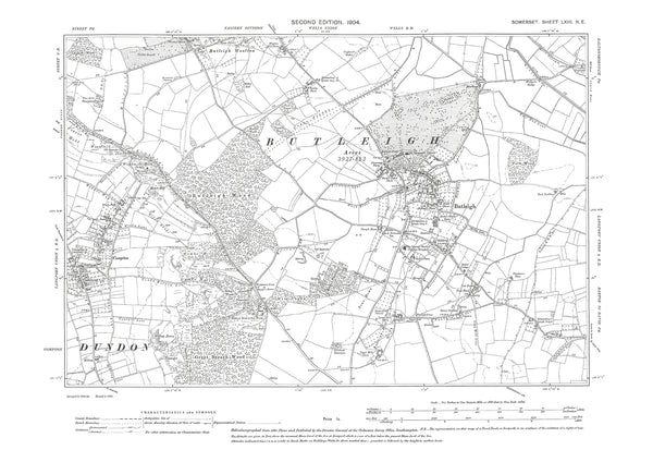 Butleigh, Compton, old map Somerset 1904: 63NE – Old Map Downloads