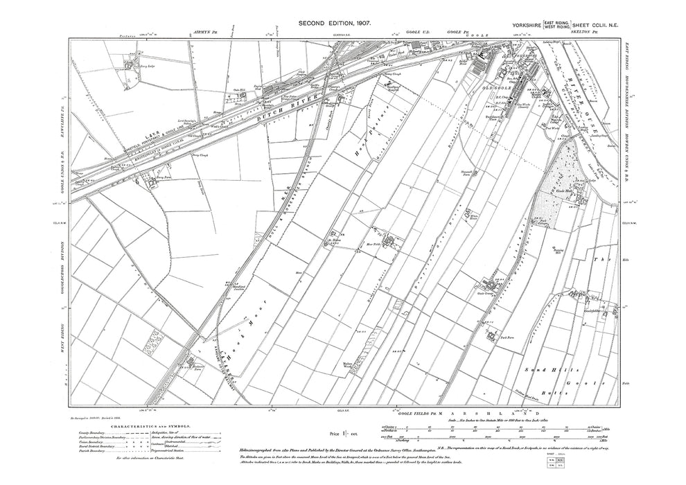 Goole (south), old map Yorkshire 1907: 252NE – Old Map Downloads