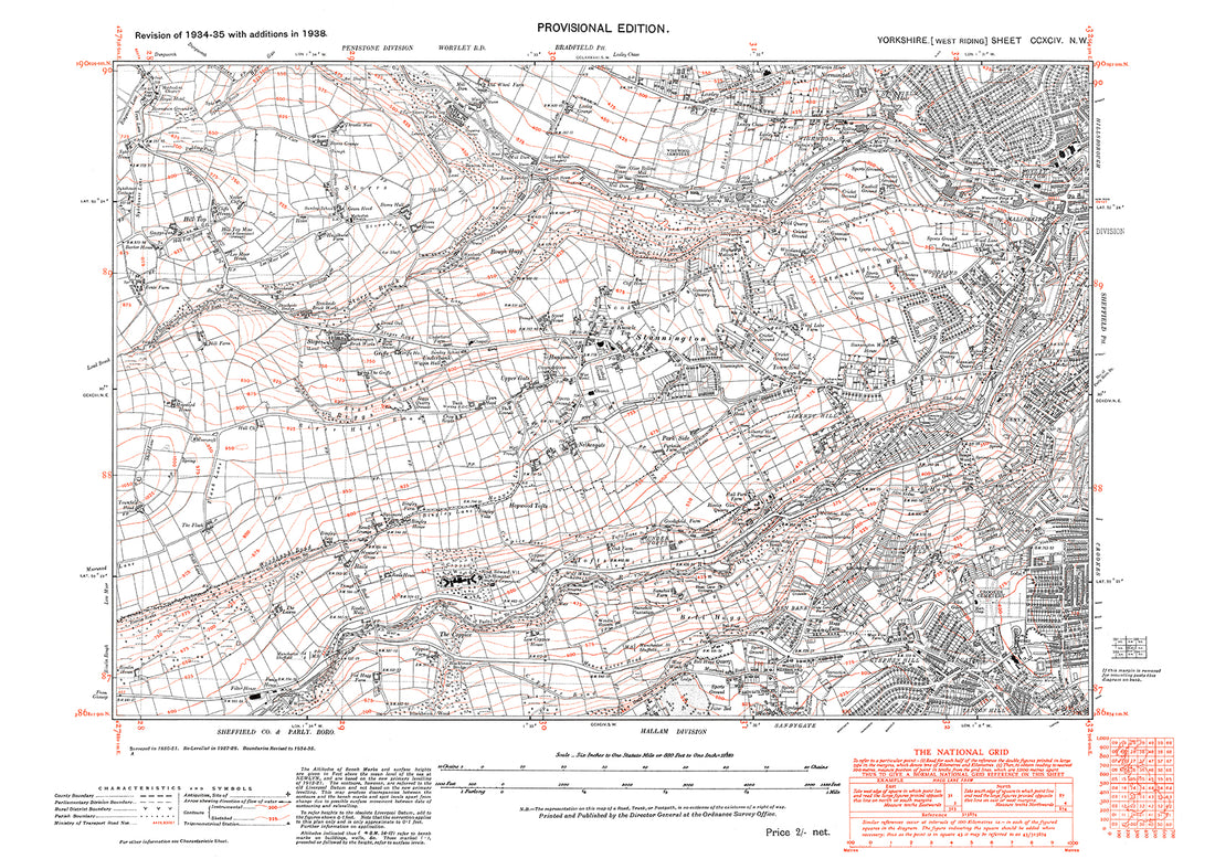 Sheffield Crookes, Stannington, old map Yorkshire 1938: 294NW – Old Map ...