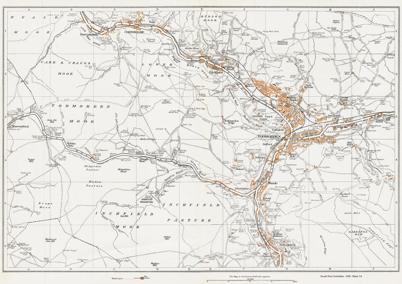 Yorkshire in 1938 Series - Todmorden, Cornholme, Portsmouth, Lydgate ...