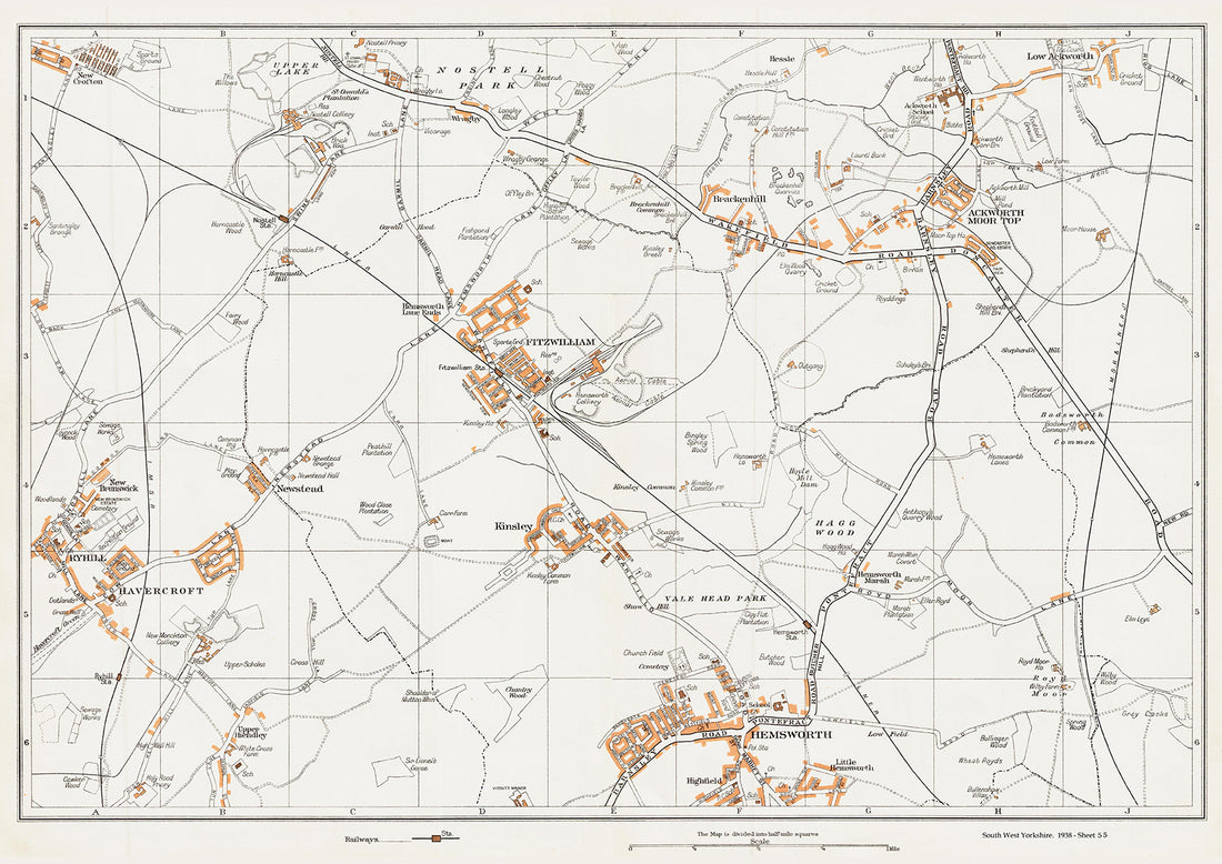Yorkshire in 1938 Series - Fitzwilliam, Hemsworth, Ackworth Moor Top ...