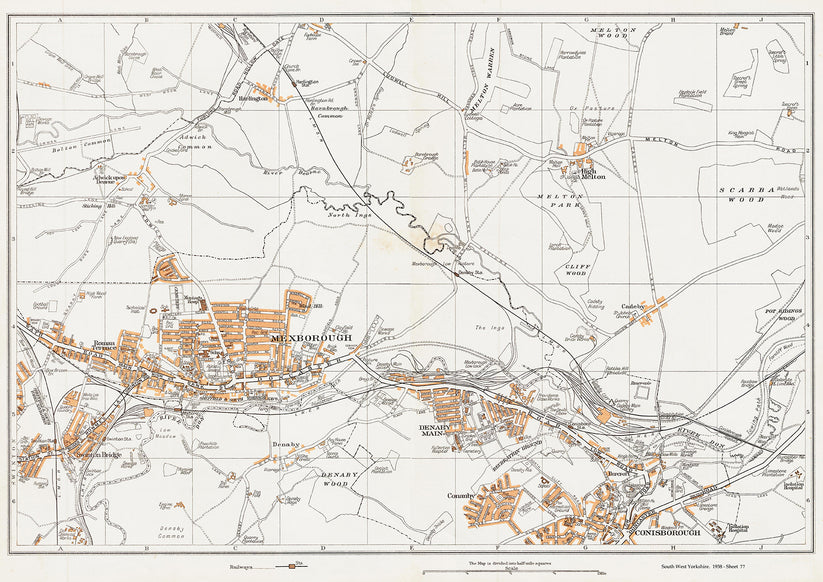 Yorkshire in 1938 Series - Mexborough, Conisborough, Denaby Main area – Old Map Downloads