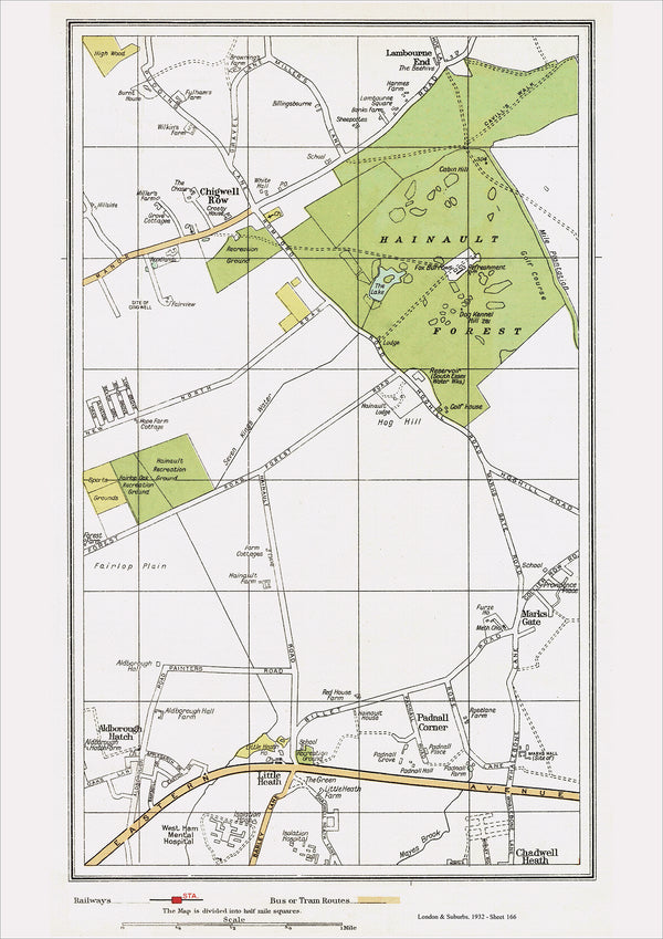 London in 1932 Series - Chigwell Row, Hainault Park area (Lon1932-166 ...